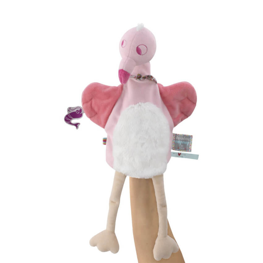 Kaloo Nopnop Pinky Flamingo Hand Puppet | Bex n Boo