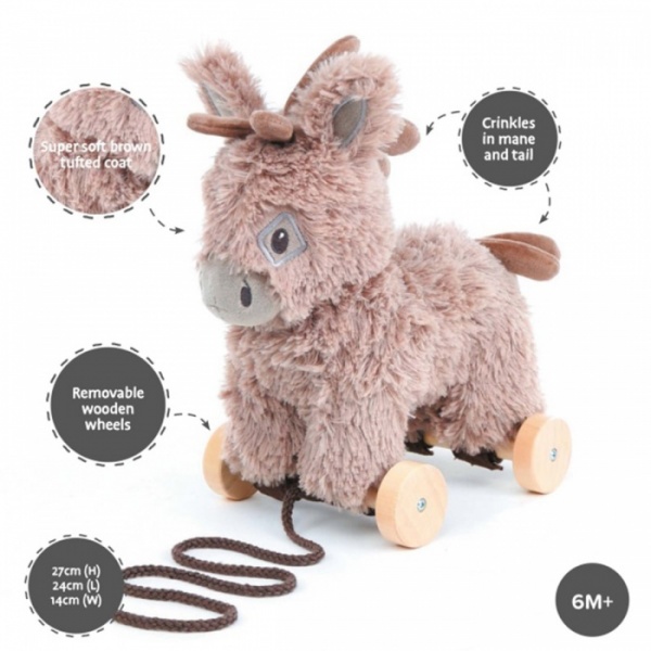 Little Bird Told Me Norbert Donkey Pull Along Toy | Bex n Boo