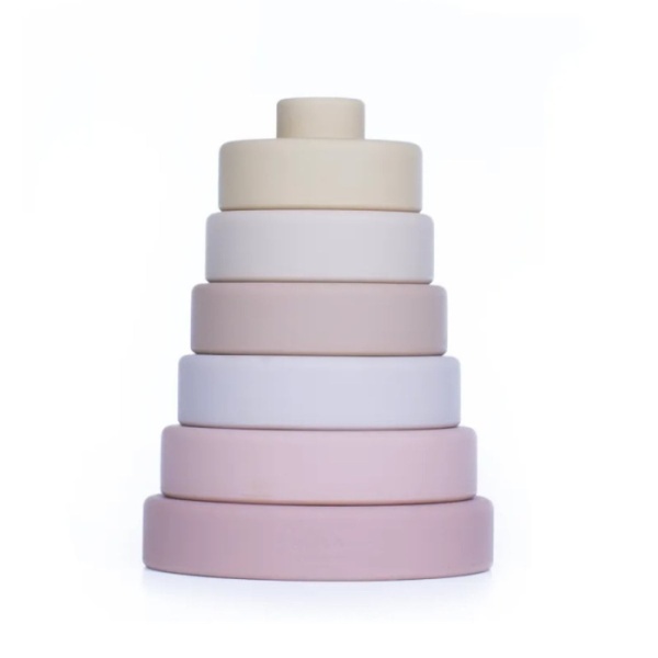 Pellianni Pinkish Silicone Stacking Toy | Bex n Boo