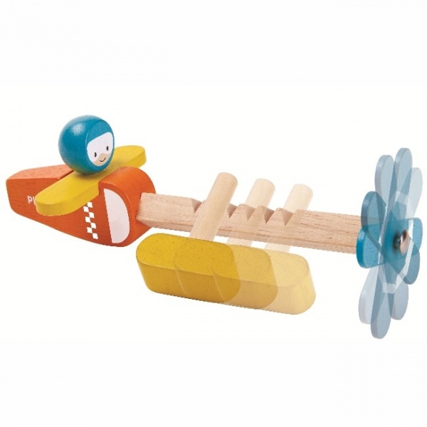 Plan Toys Spin 'N' Fly Airplane. Educational Wooden Toys | Bex n Boo