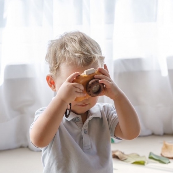 Plan Toys My First Camera Yellow | Orchard Collection | Bex n Boo