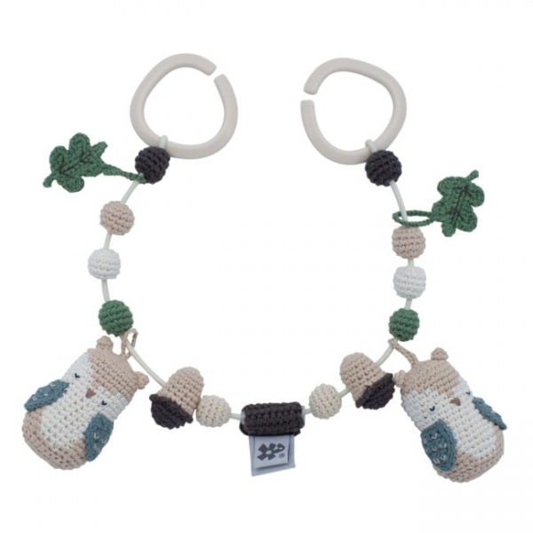 Sebra Crochet Pram Toy Woodland Blinky The Owl | Bex n Boo