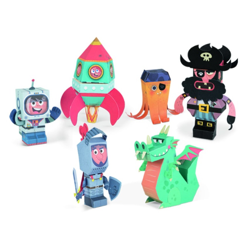 Janod Boys Paper Toy's Characters | Bex n Boo