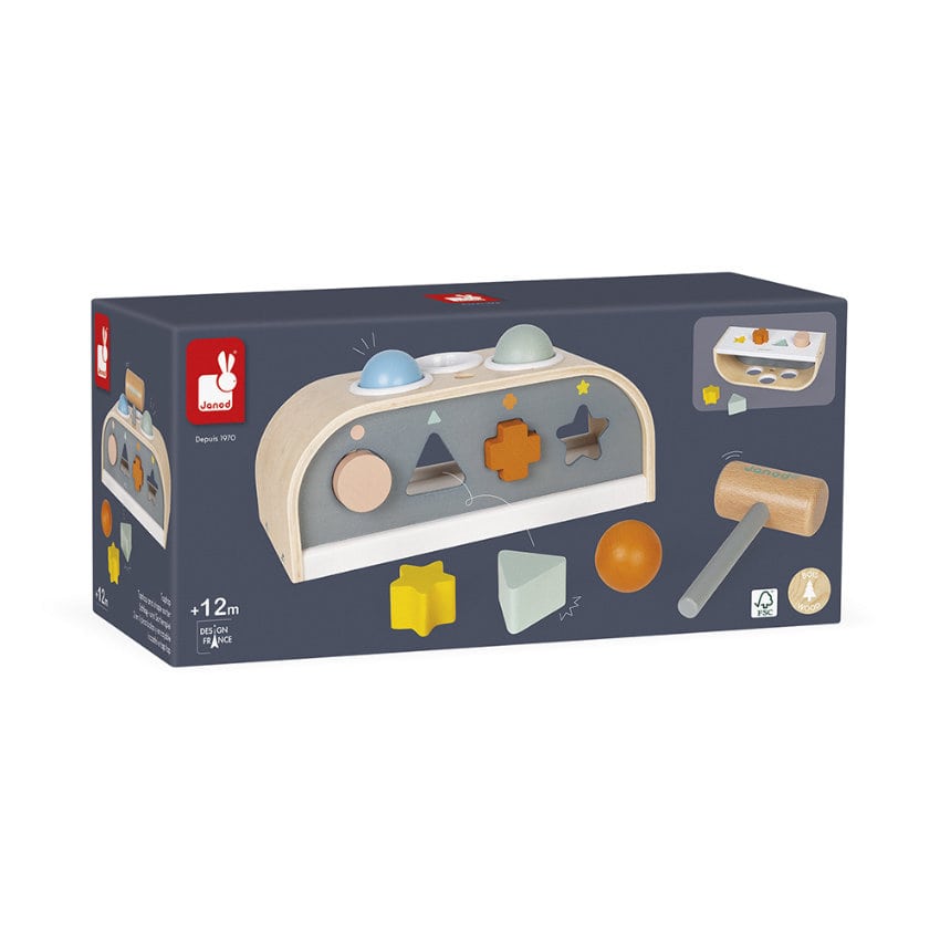 Janod Sweet Cocoon TapTap Shape Sorter Bench | Bex n Boo