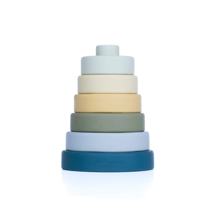 Pellianni Bluish Silicone Stacking Toy | Bex n Boo