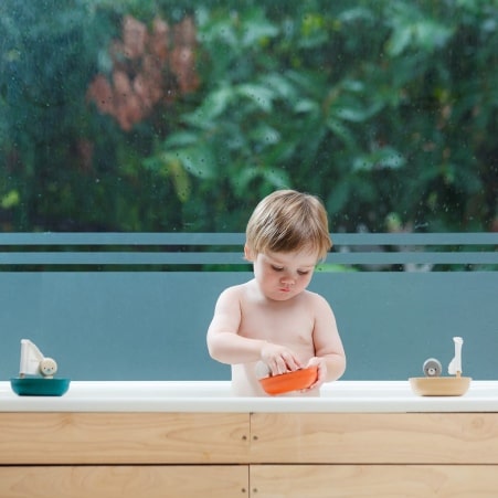 Plan Toys Water Play Penguin Saiing Boat | Bex n Boo