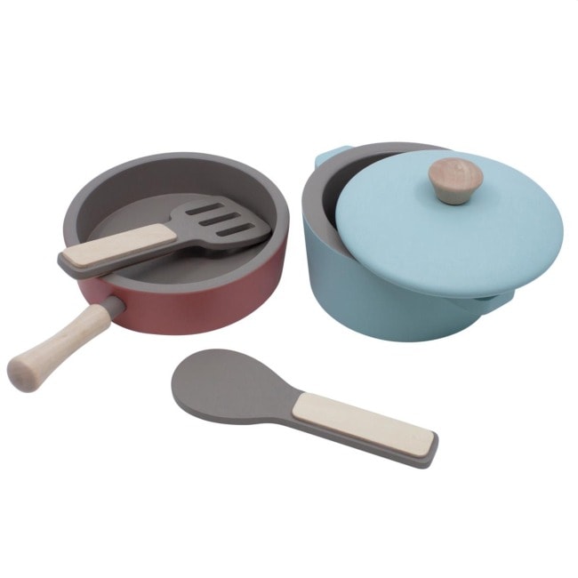 Sebra Wooden Kitchen Tool Set In Warm Grey | Bex n Boo