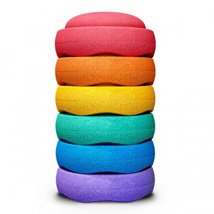 Stapelstein Original Rainbow Classic - Set of 6 Stepping Stones | Bex n Boo